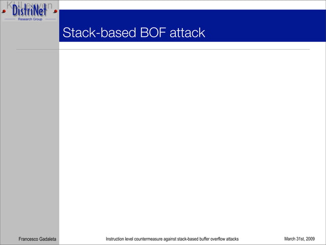 Instruction-level countermeasure against buffer overflow attacks | PPT Instruction-level countermeasure against buffer overflow attacks | PPT