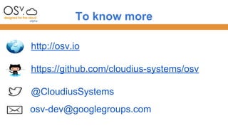 XPDS14 - OSv - A Modern Semi-POSIX LibraryOS - Glauber Costa, Cloudius Systems | PDF | Operating ...