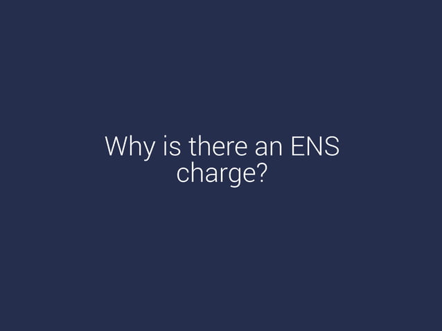 What Is ENS and Why Is There an ENS Charge? | PDF | Cruises | Travel Type