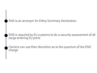 What Is ENS and Why Is There an ENS Charge? | PDF