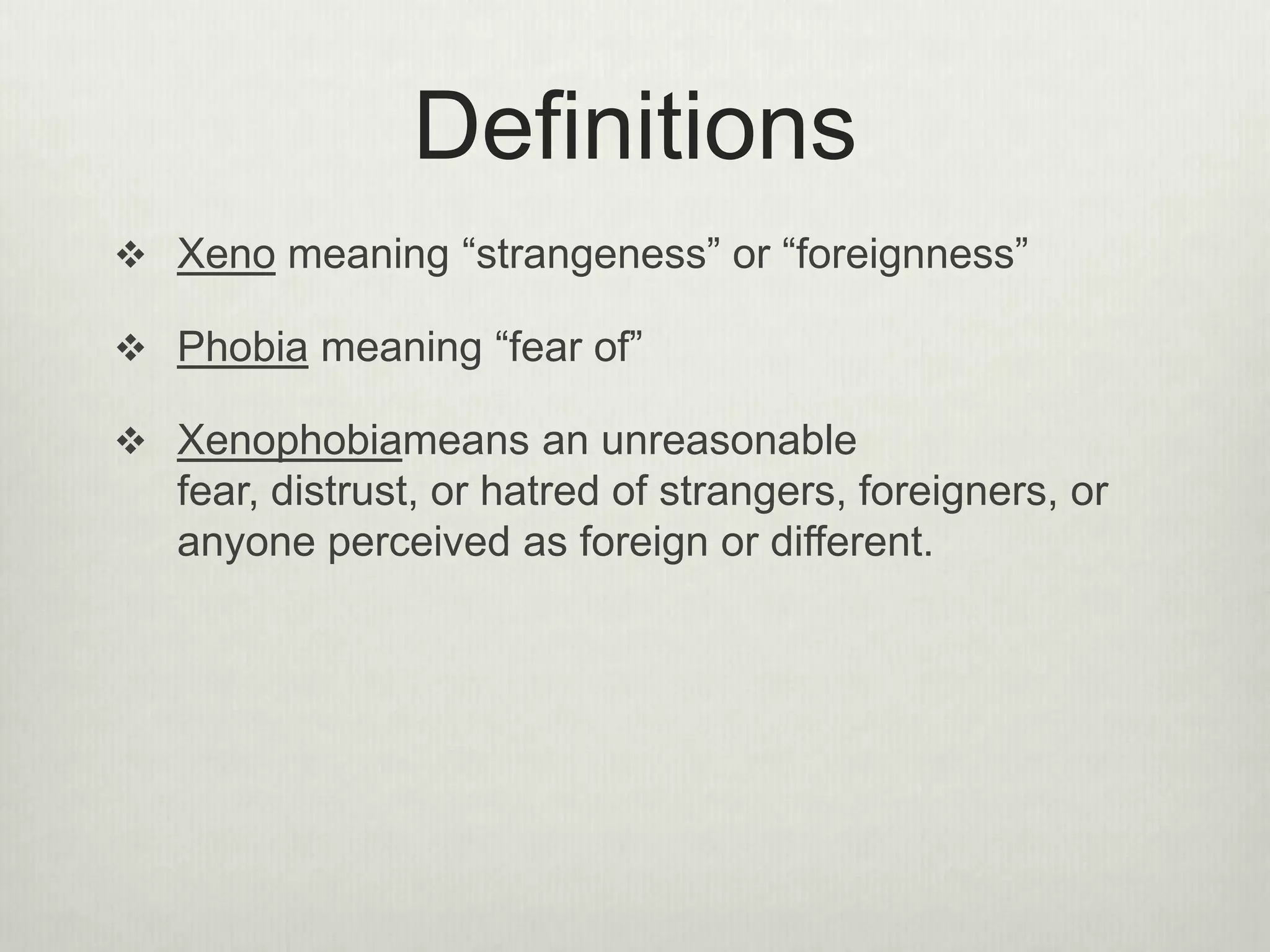 Xenophobia | PPTX
