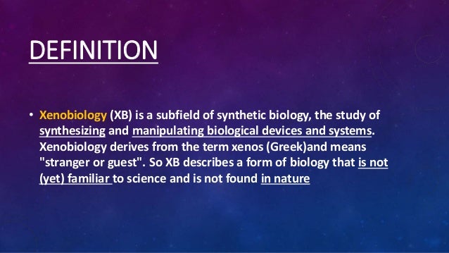 Xenobiology Definition
