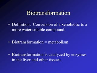 xenobiotic metabolism, detoxification of drugs, enzyme action | PPT