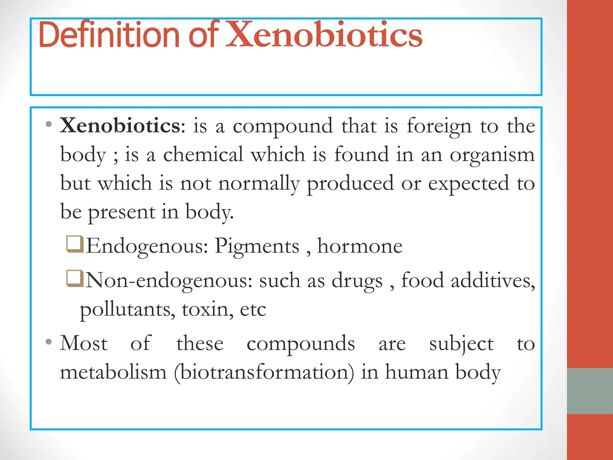 xenobiotics chemistry and drug metabolism | PPT