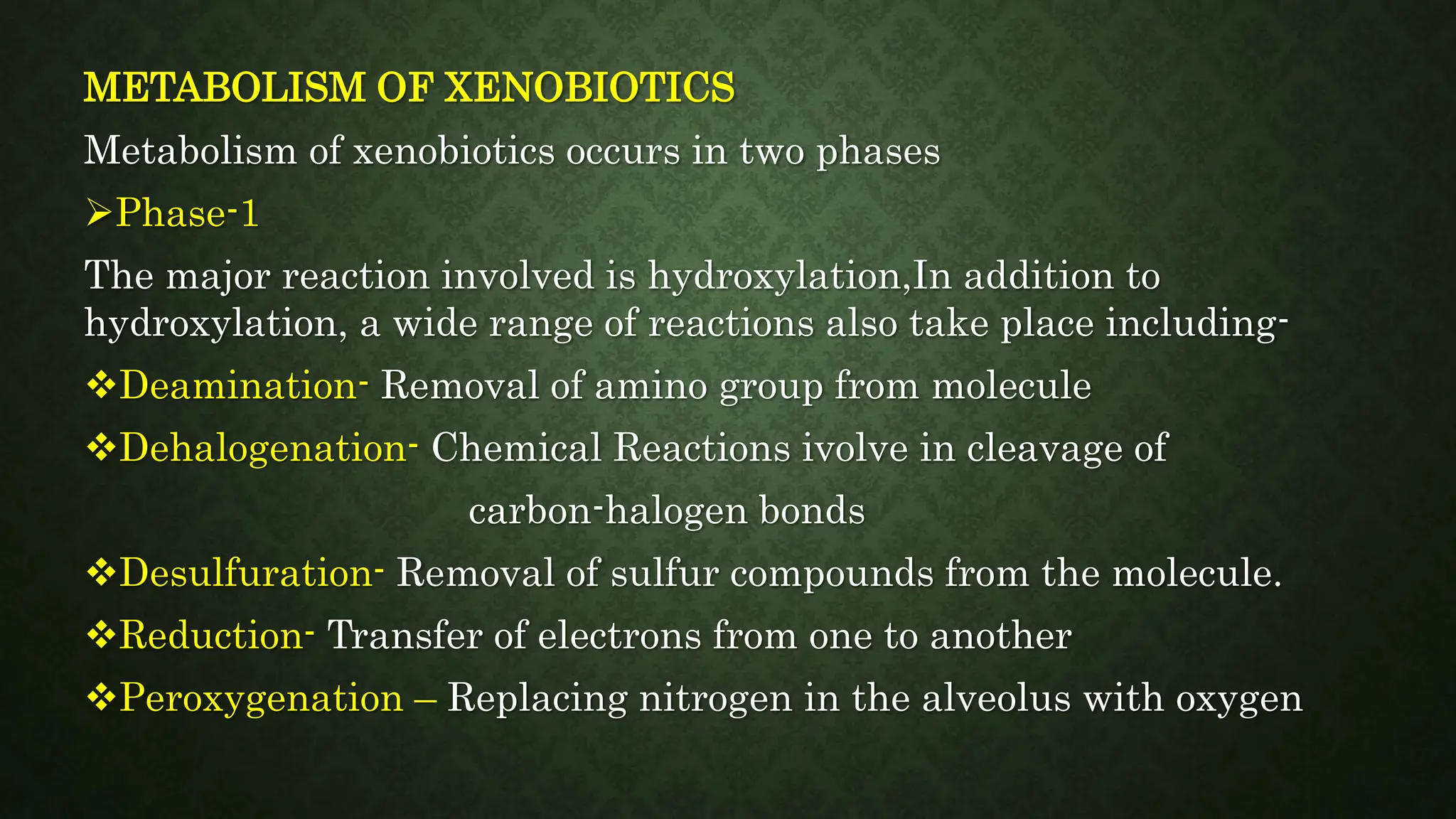 XENOBIOTICS STRUCTURAL COMPONENTS AND ITS TYPES | PPTX