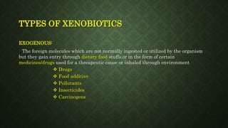 XENOBIOTICS STRUCTURAL COMPONENTS AND ITS TYPES | PPTX