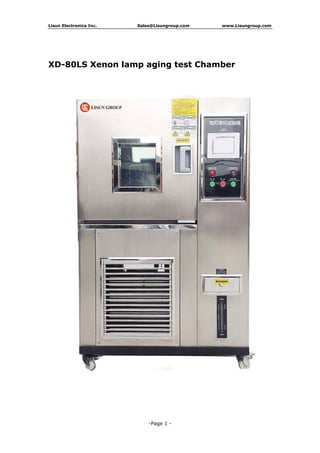 Xenon lamp aging test chamber | PDF