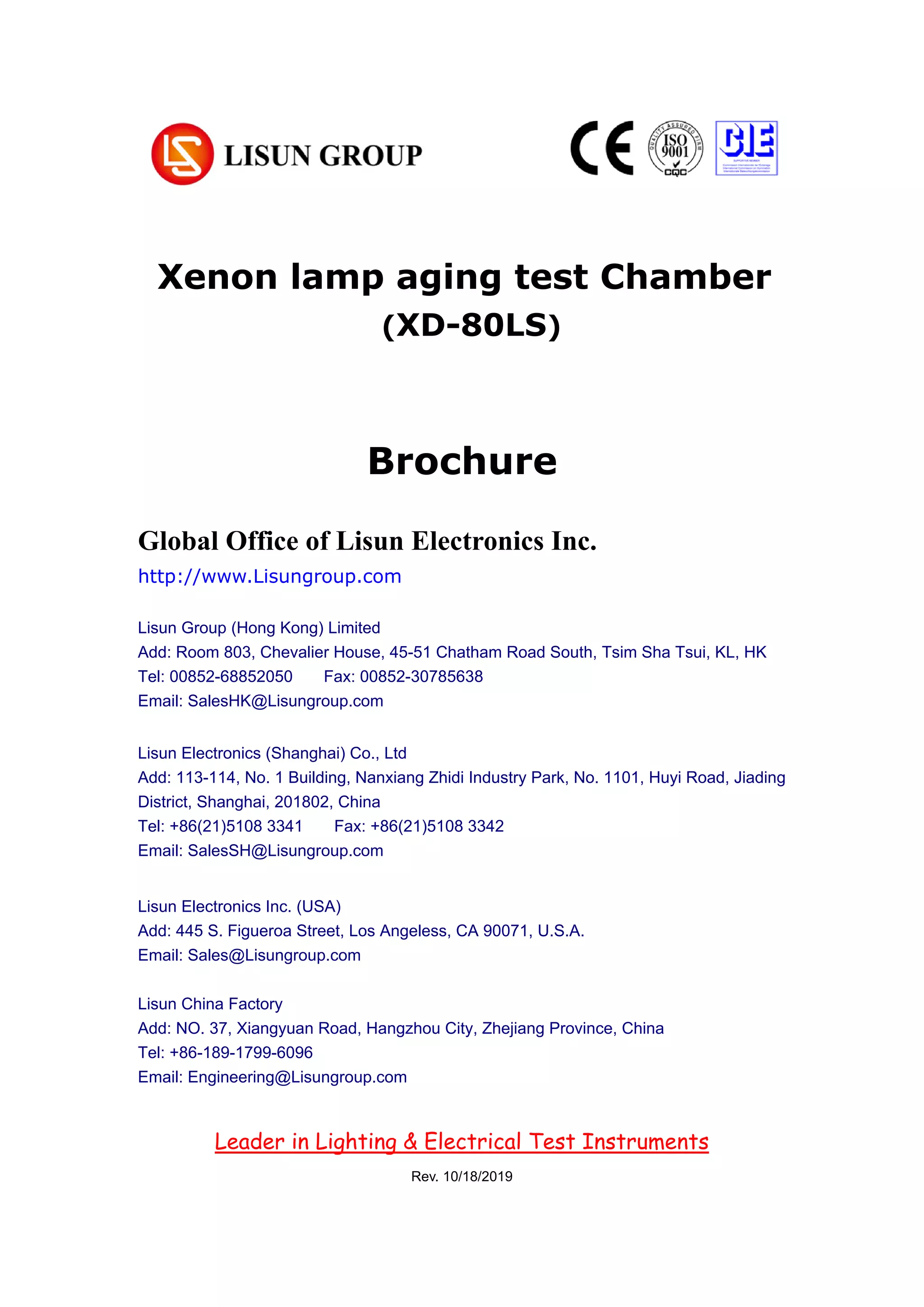 Xenon lamp-aging-test-chamber | PDF