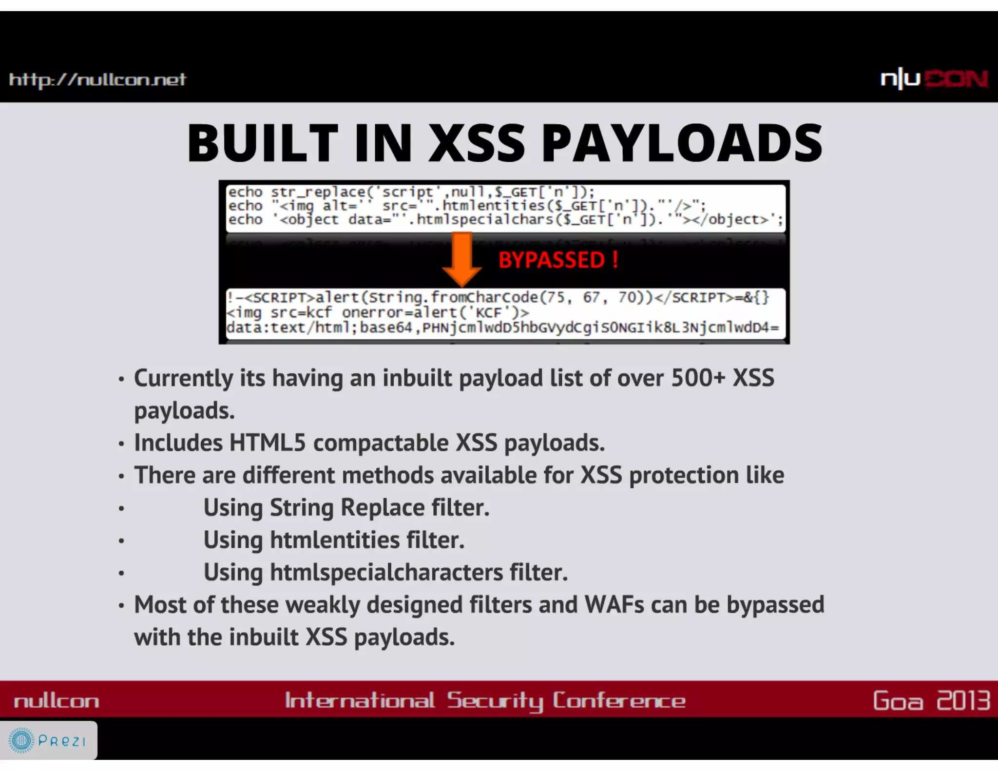 OWASP Xenotix XSS Exploit Framework v3 : Nullcon Goa 2013 | PDF | Web Development | Internet
