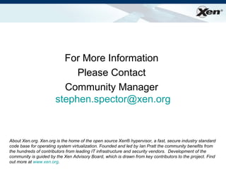 Xen.org Overview 2009 | PDF