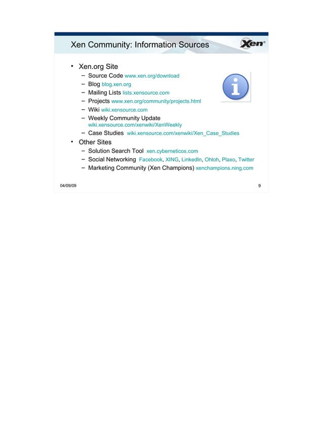 Xen.org Overview 2009 | PPT