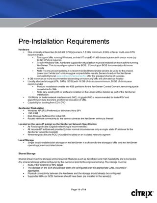 Xen server poc template | DOCX