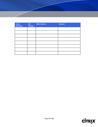 Xen server poc template | DOCX