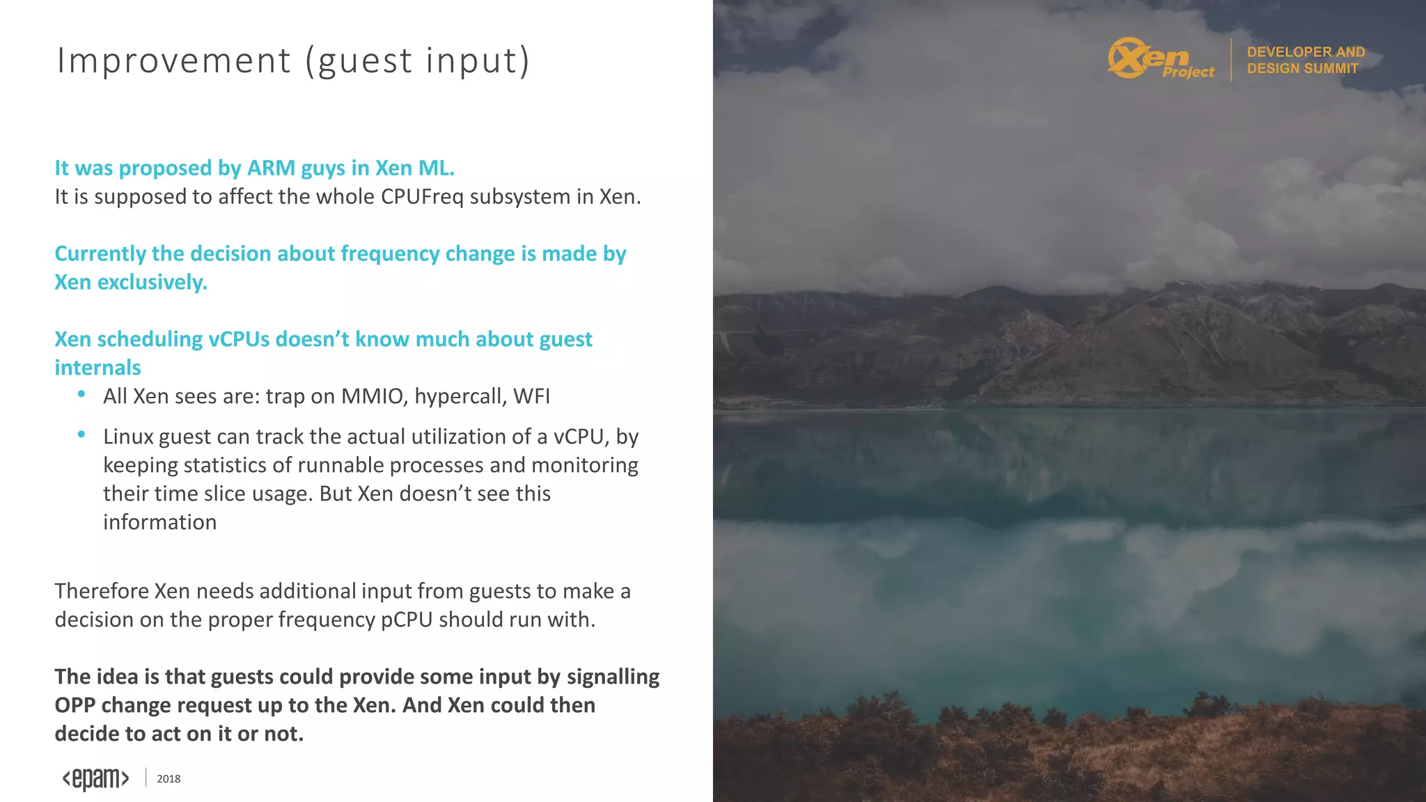 XPDDS18: CPUFreq in Xen on ARM - Oleksandr Tyshchenko, EPAM Systems | PDF