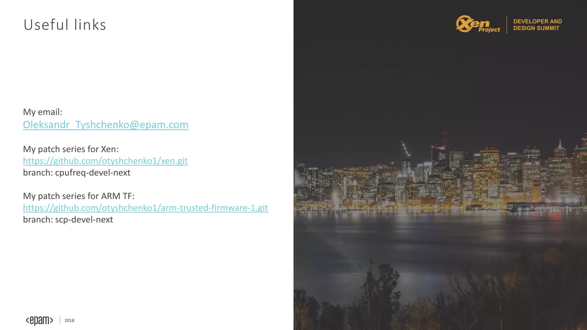 XPDDS18: CPUFreq in Xen on ARM - Oleksandr Tyshchenko, EPAM Systems | PDF