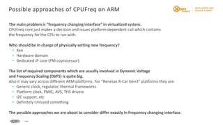 XPDDS18: CPUFreq in Xen on ARM - Oleksandr Tyshchenko, EPAM Systems | PDF