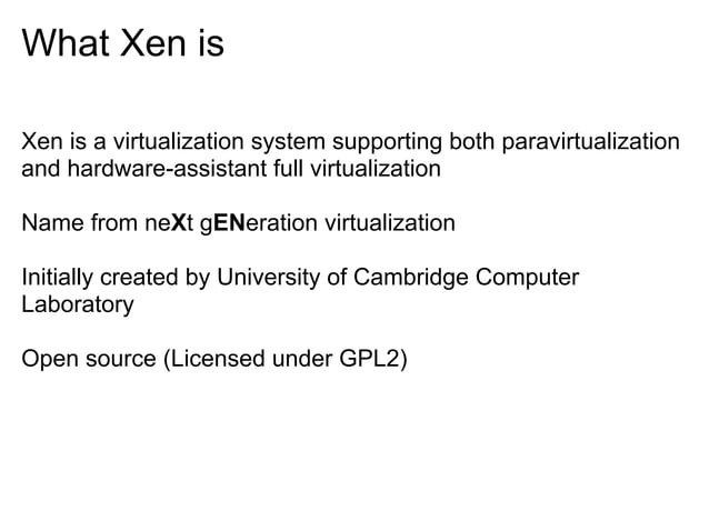 Xen Hypervisor | PDF | Operating Systems | Computer Software and ...