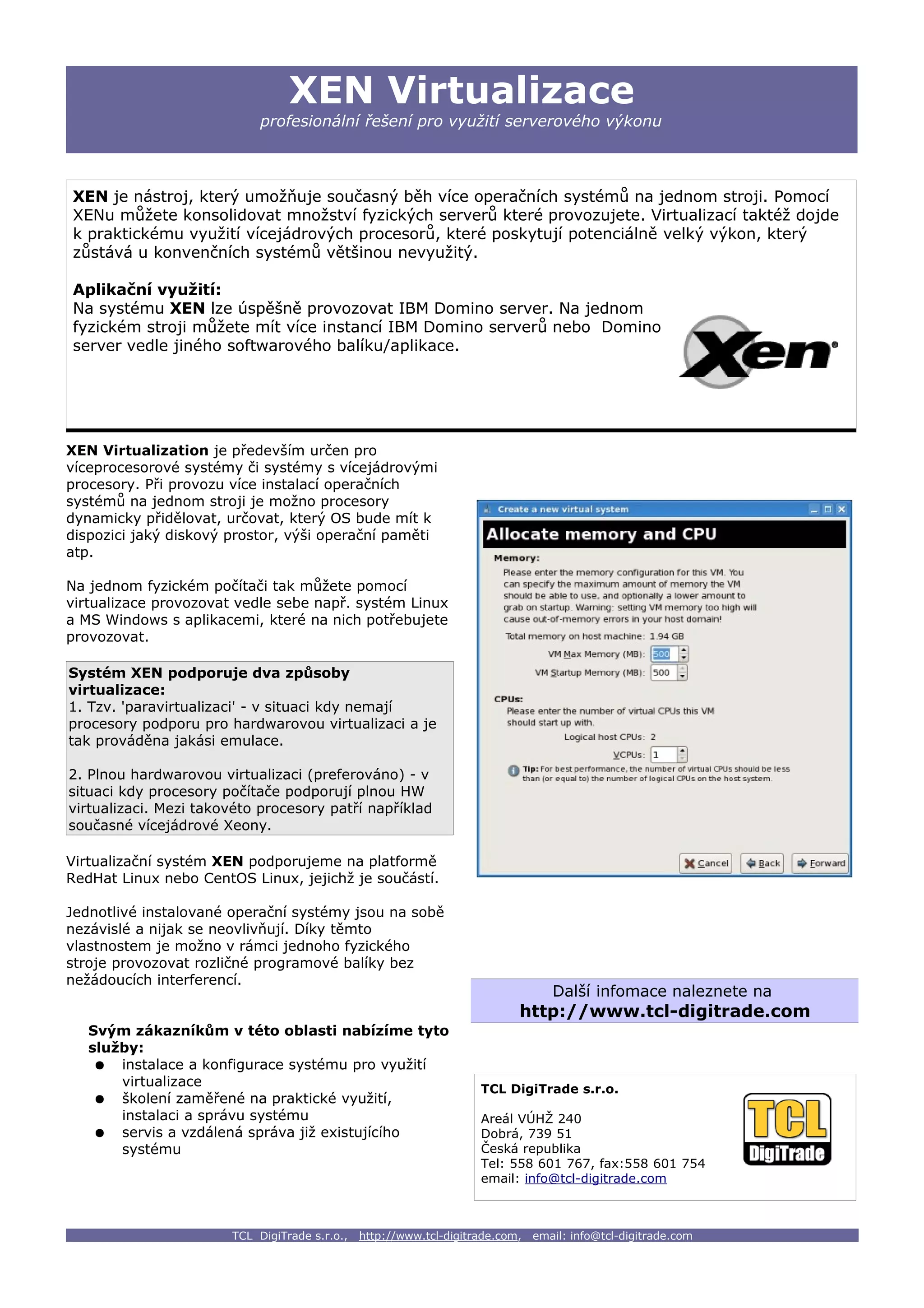 Xen virtualizace | PDF