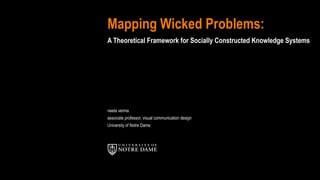 Mapping Wicked Problems: A theoretical framework for socially constructed knowledge systems | PPT