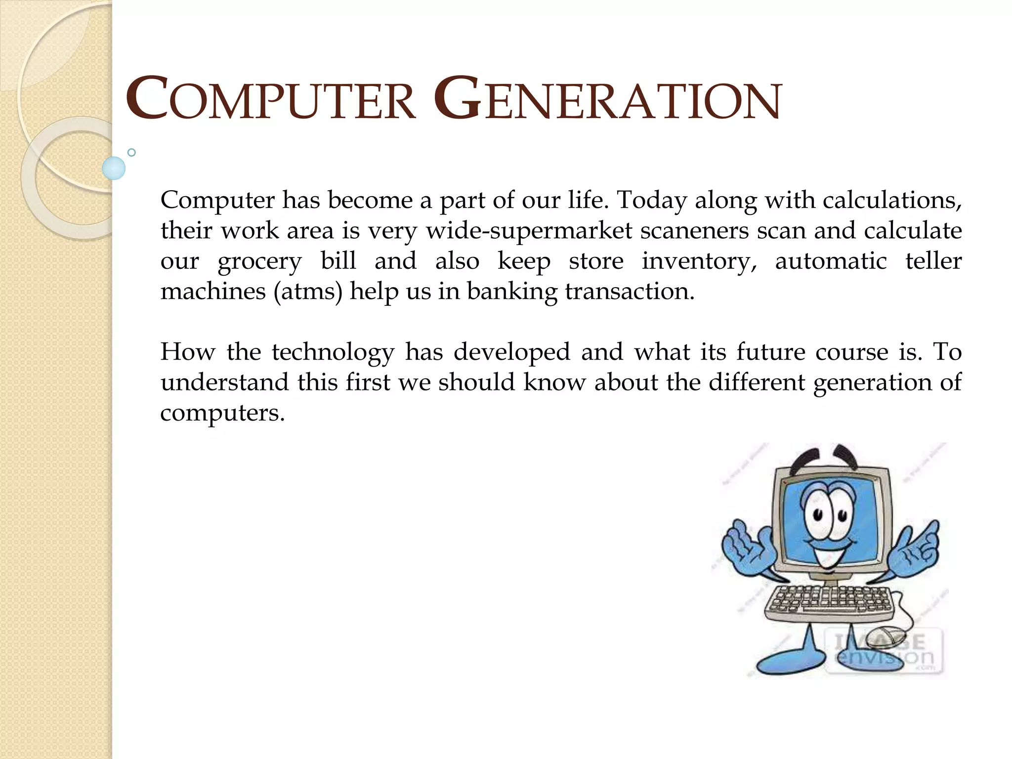 Presentation generation of coputer | PPTX
