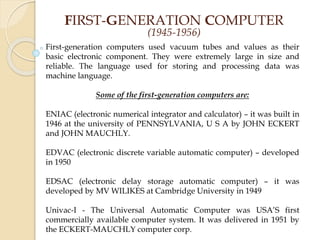 Presentation generation of coputer | PPTX
