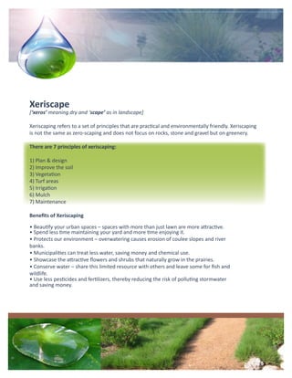 Xeriscape: the Seven Principles of Landscape Water Conservation - City ...