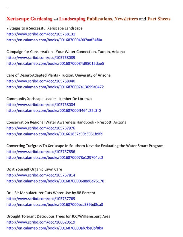 Xeriscape Gardening Technology | PDF
