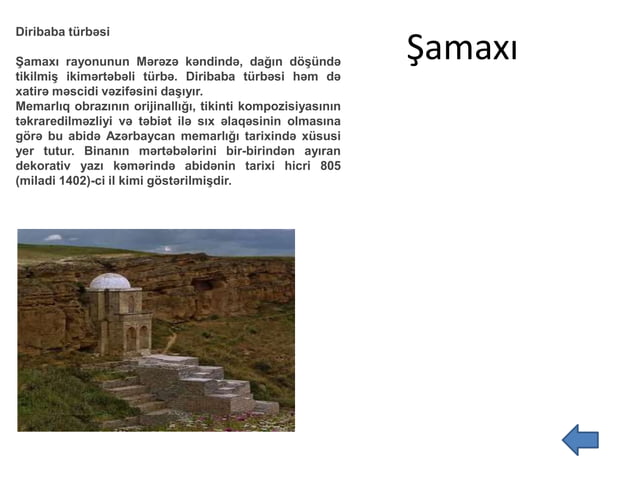 Azərbaycan Respublikasının qədim abidələr xəritəsi | PPTX
