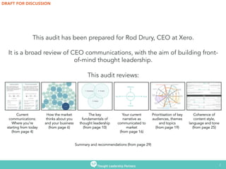 CEO Communication Audit - Rod Drury, Xero | PDF