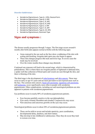 Xeroderma pigmentosum | PDF