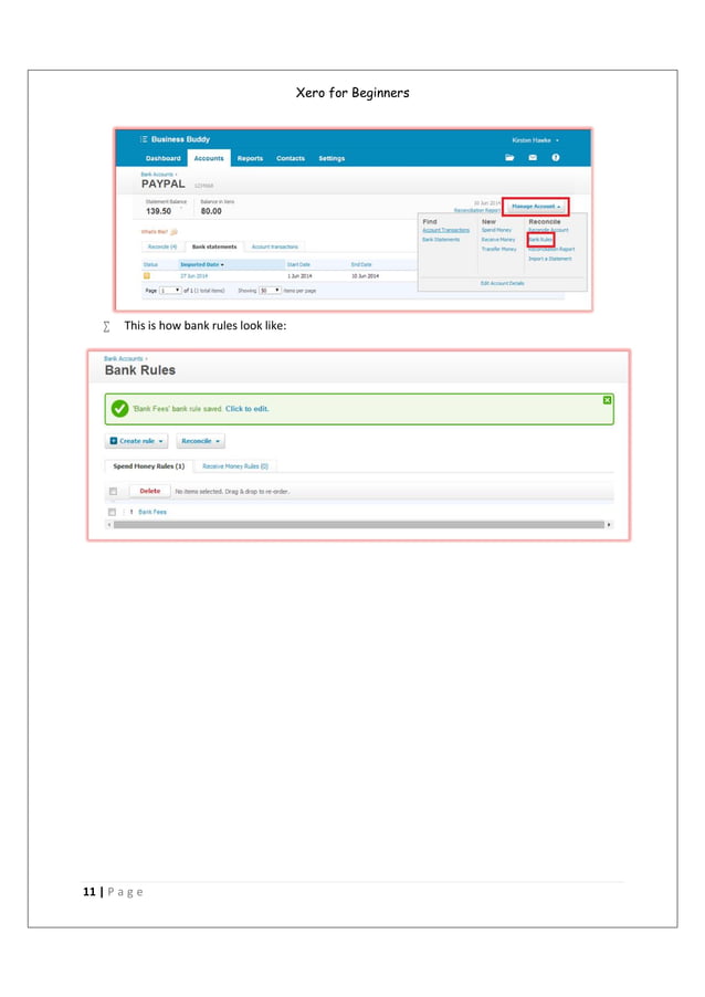 XERO Manual | PDF