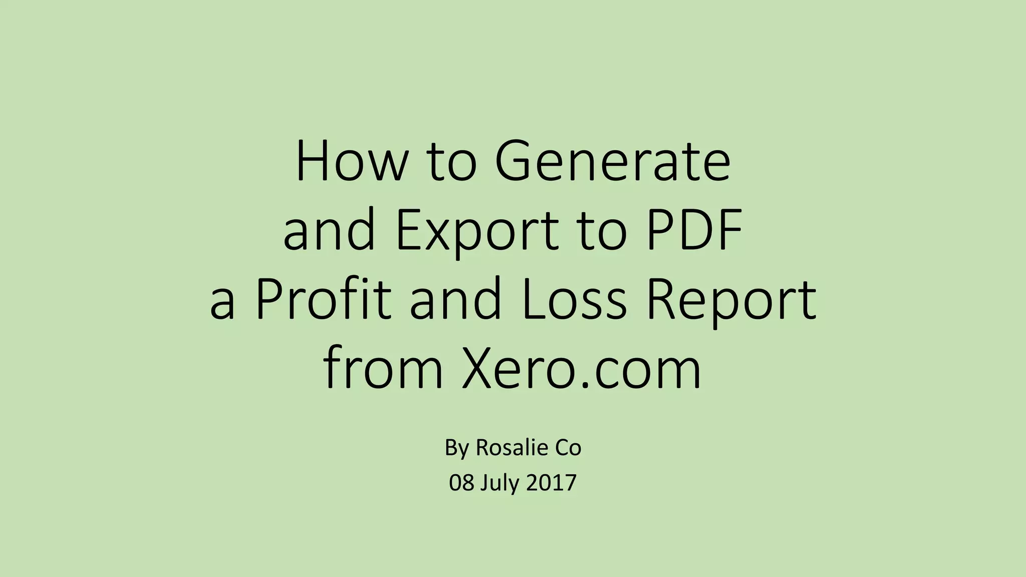 Xero tutorial by TheQP | PPTX