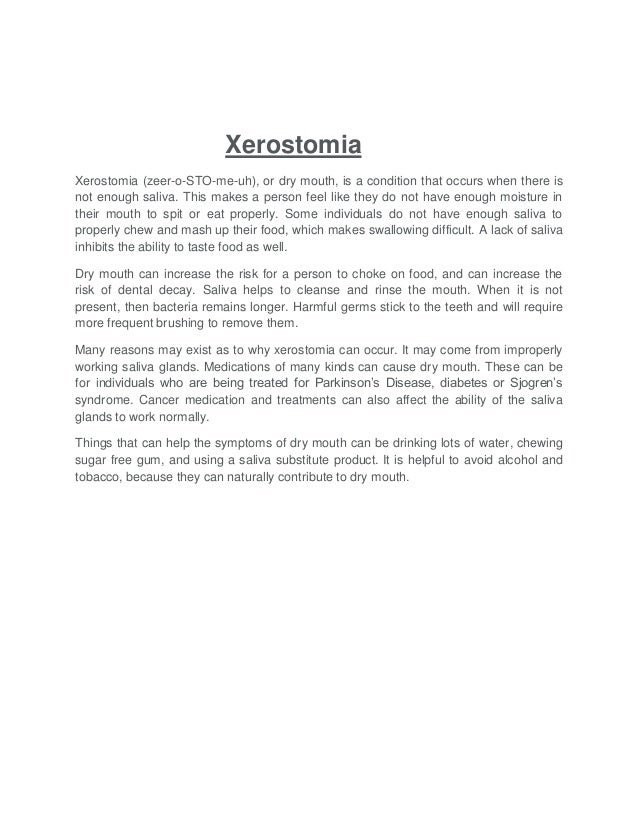 Xerostomia Adalah