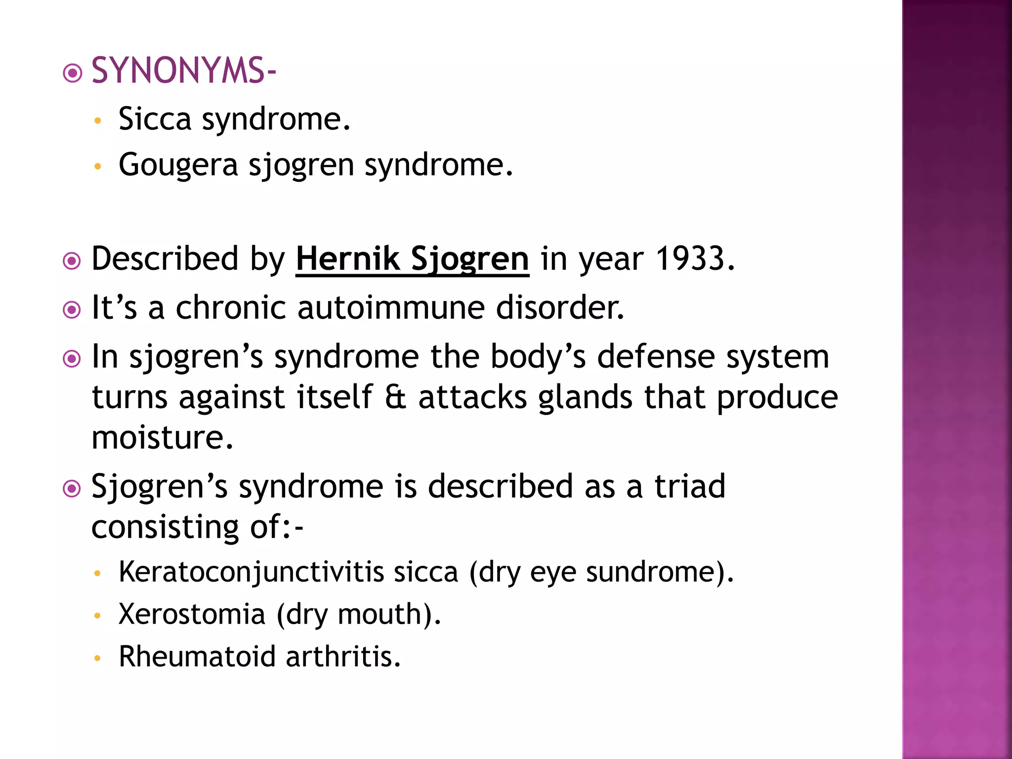 Xerostomia & Sjogrens syndrome | PPTX | Dental Health | Diseases and ...
