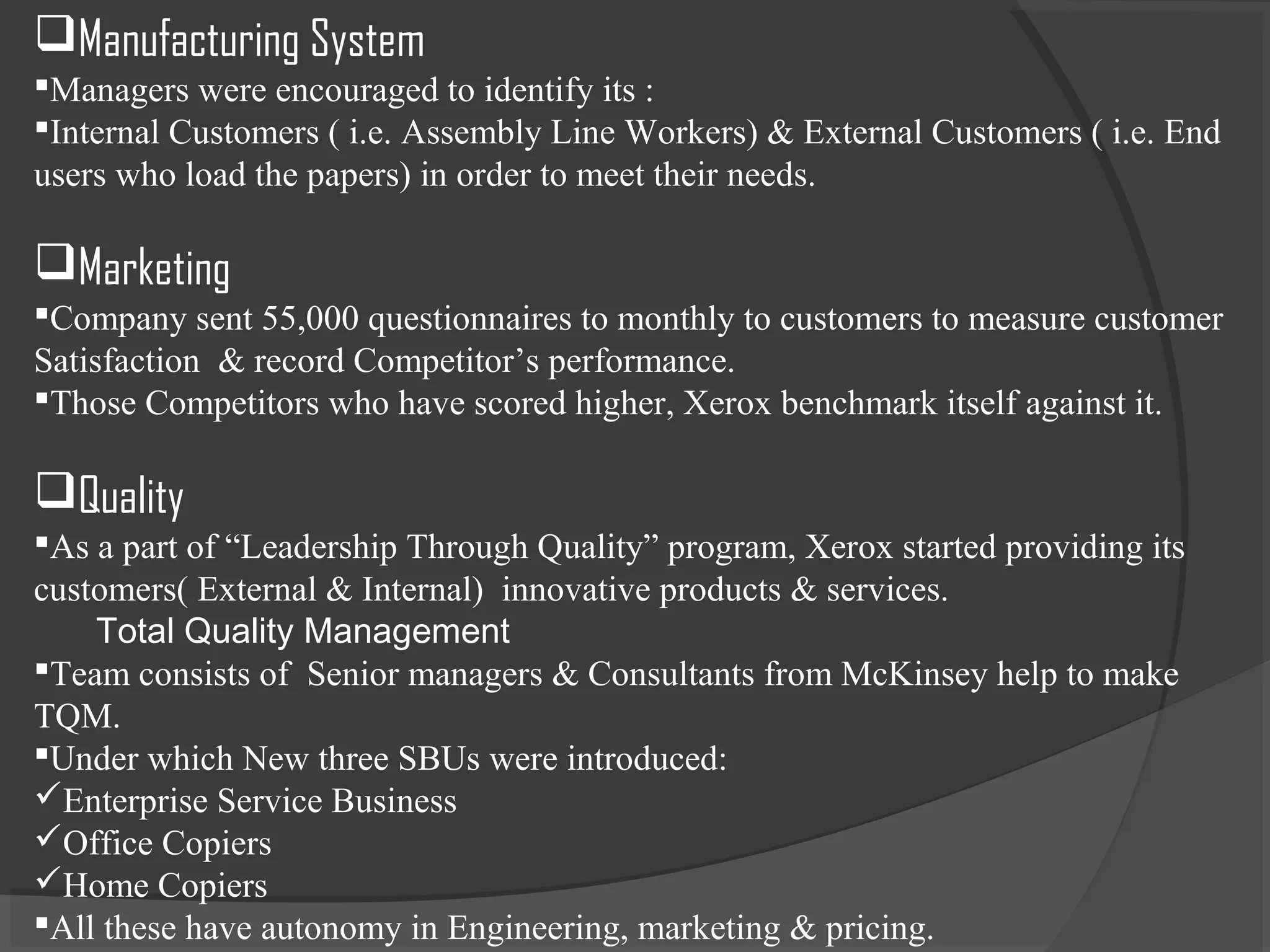 Xerox benchmarking | PPT