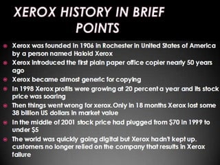 Xerox benchmarking | PPT