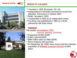 Xerox- Presentation of the brand Xerox | PPT
