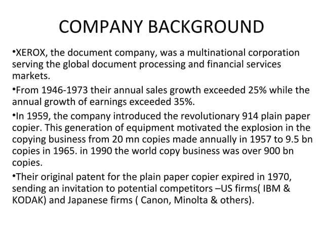 Xerox corporation (a) | PPT