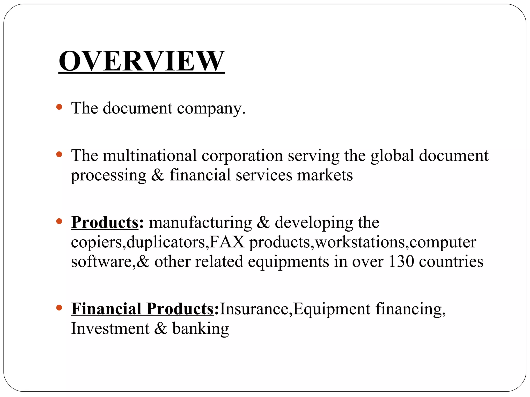 Xerox corporation (A) | PPT