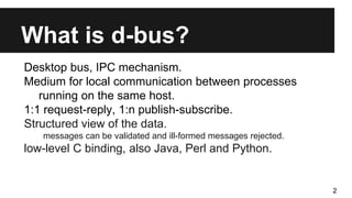 D-bus basics | PPTX