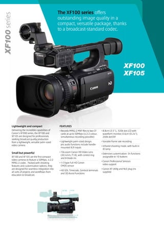Canon XF100 & XF105 | PDF