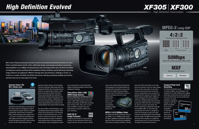Canon XF300 & XF305 | PPT