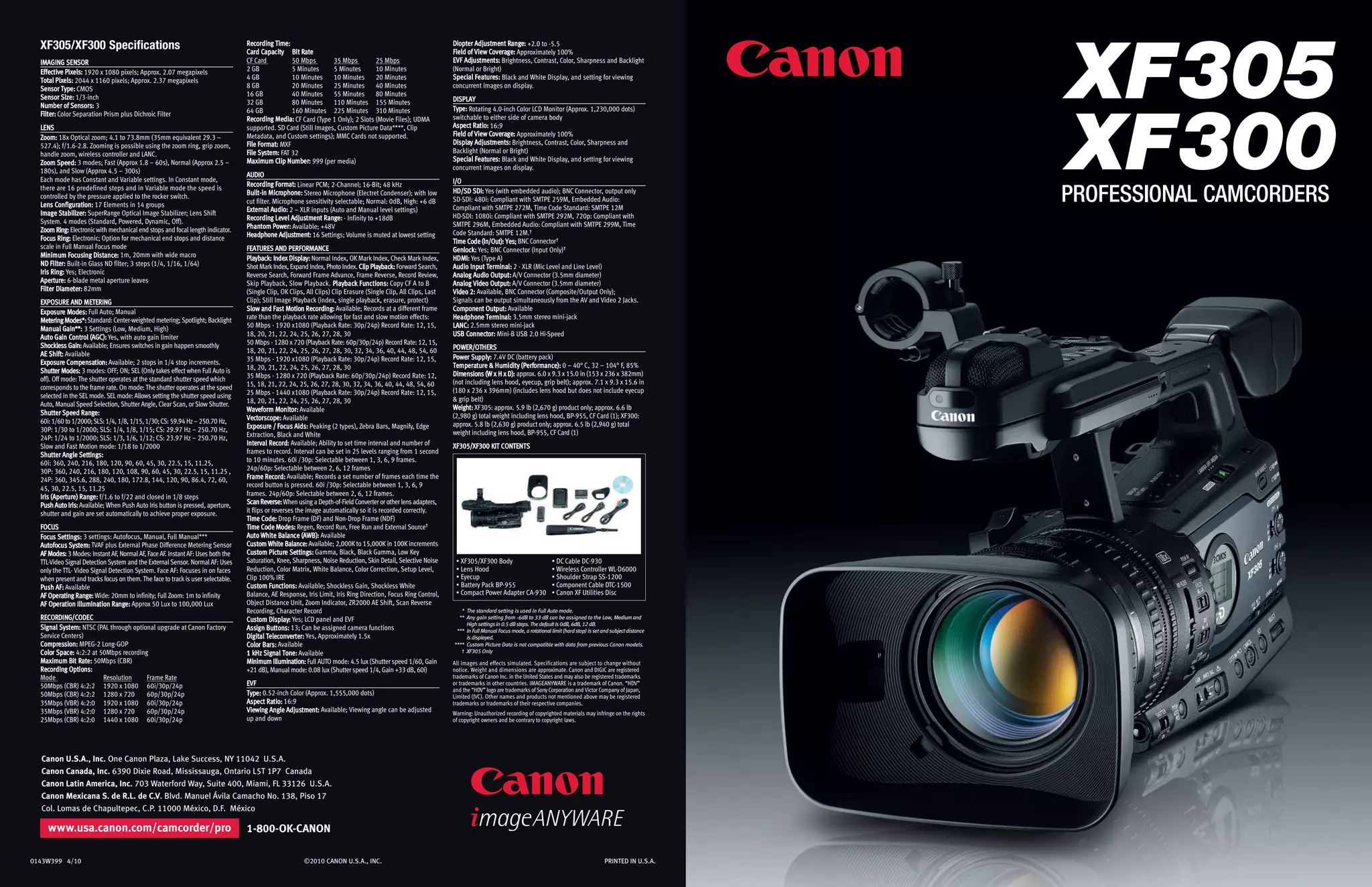 Canon XF-300 / XF-305 | PDF