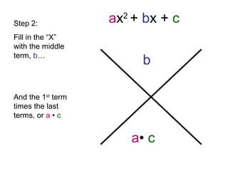 X factoring revised | PPT