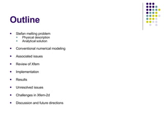 xfem using 1D stefan problem | PPT