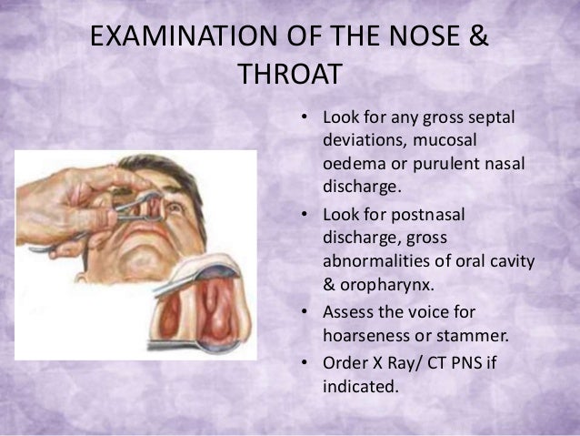 Ent examination for class ii medical examiners