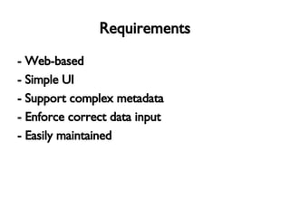 XForms for Metadata Creation | PPT
