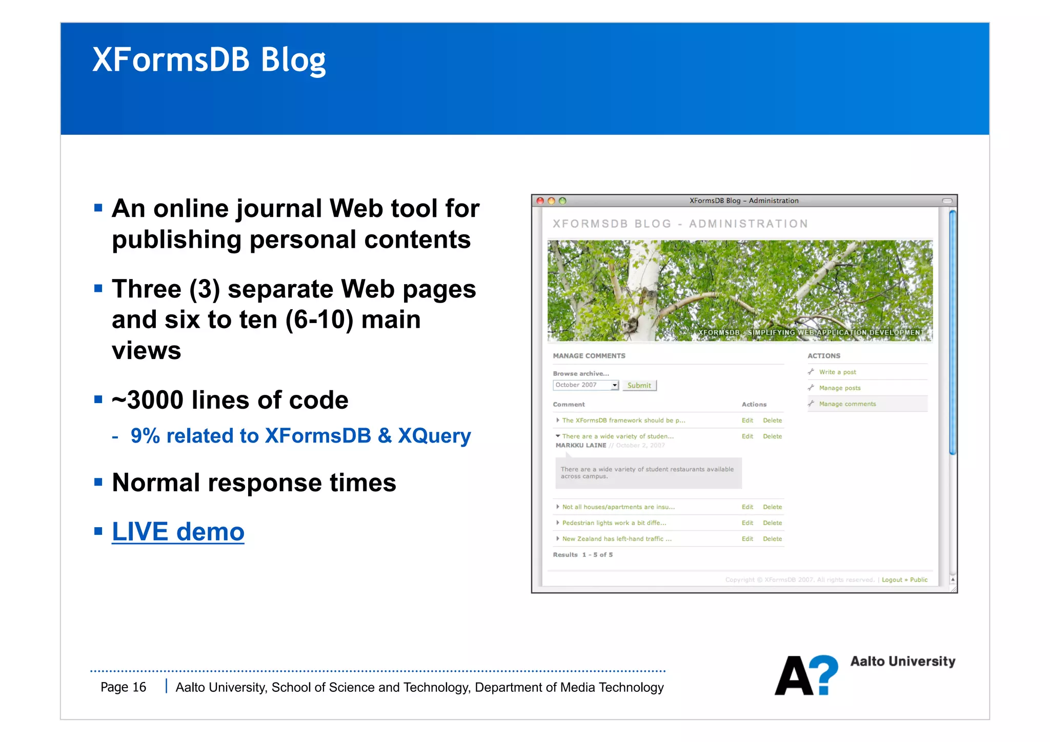Xformsdb An Xforms Based Framework For Simplifying Web Application Development Ppt