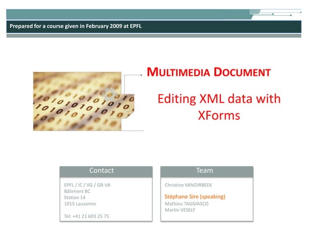 Editing Xml Data With Xforms Ppt