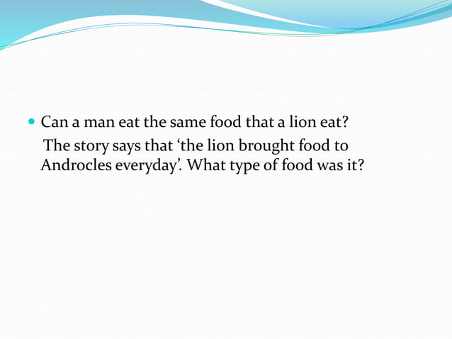 Androcles and the lion | PPTX